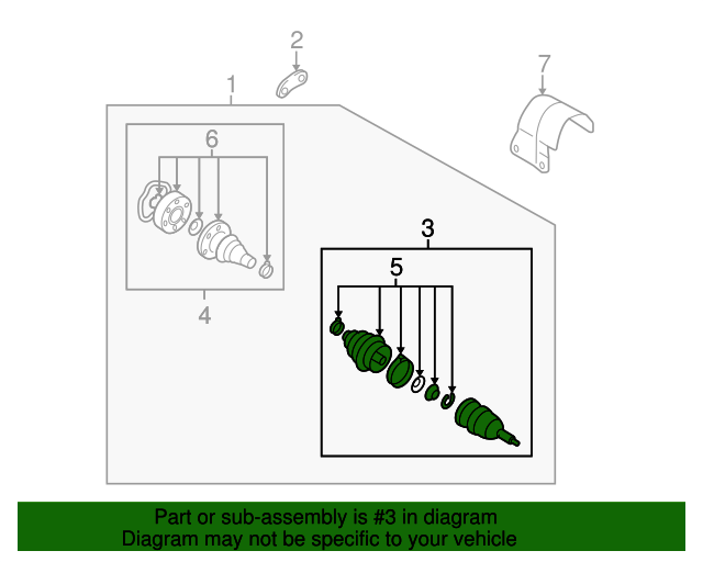 2009-2020 Audi Outer Joint Assembly 5N0-498-099-D | Audi USA Parts