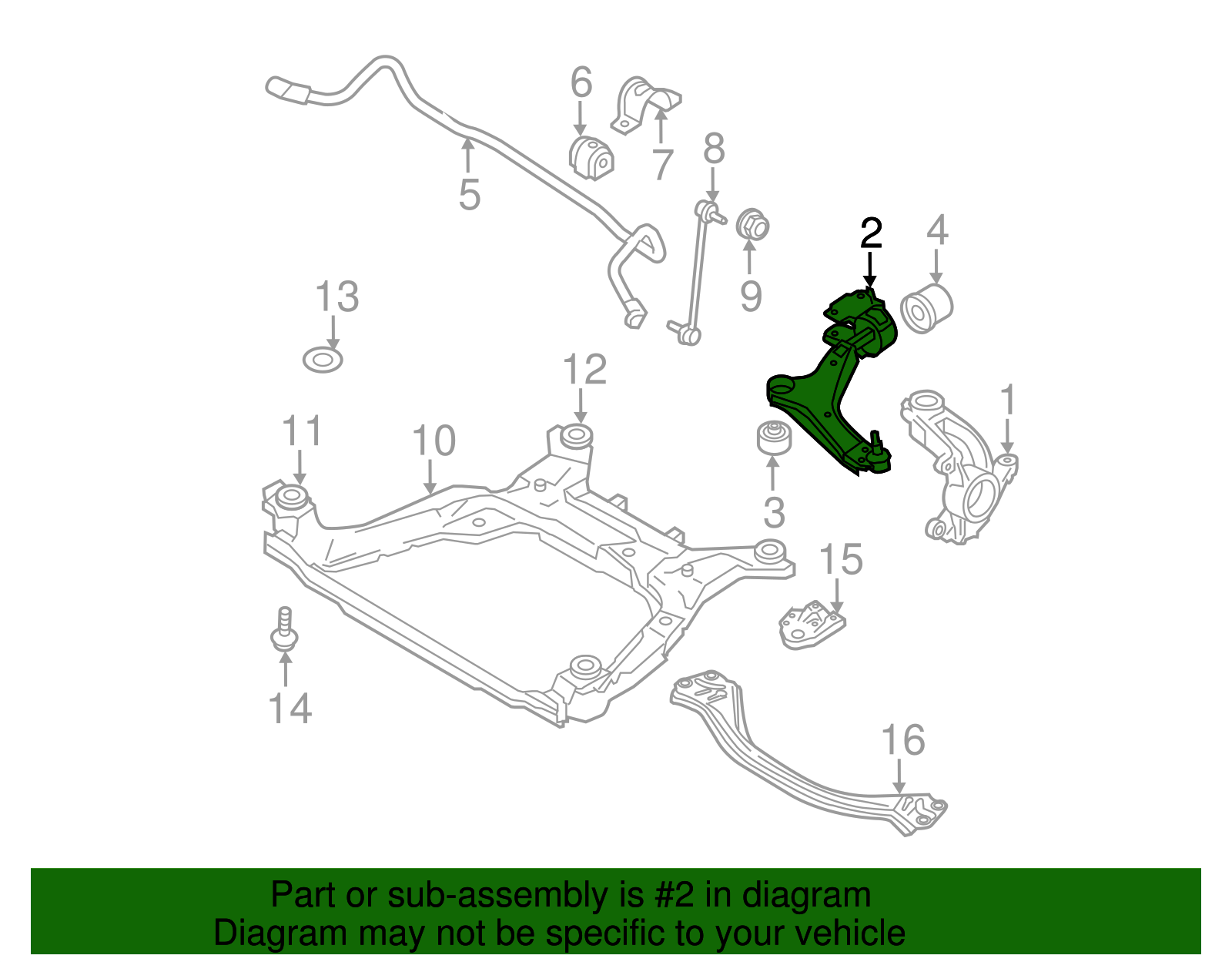 31429320 - Lower Control Arm - 2011-2018 Volvo | Volvo OEM Parts Direct