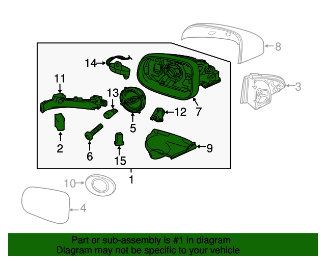 2015-2018 Volvo Mirror Assembly 31402646 | OEM Parts Online