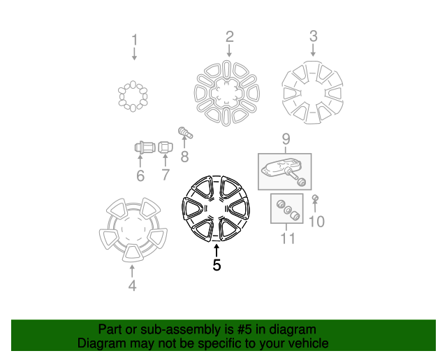 2003-2004 Toyota 4Runner Wheel Alloy 17x7.5 42611-35281 | Toyota Parts ...