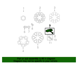 Genuine Toyota Tire Pressure Monitoring System Sensor part# 42607-33012 ...