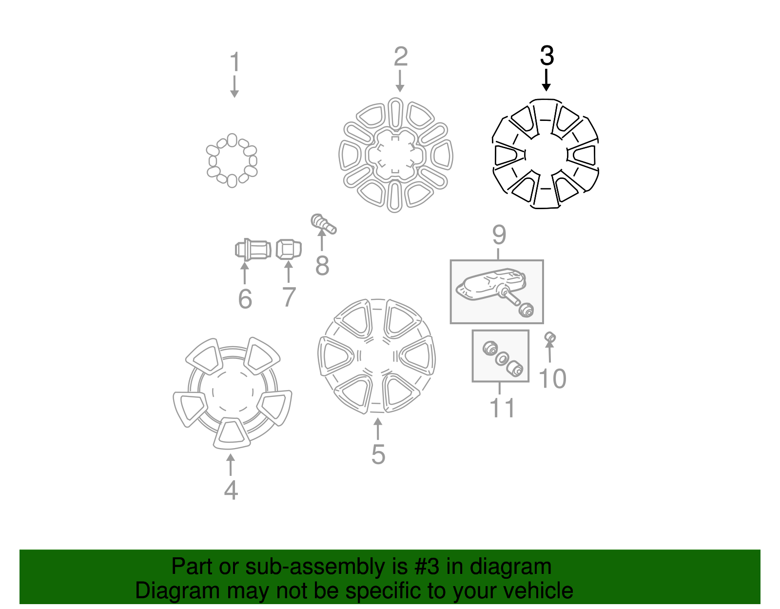 42611-35251 - 2003-2009 Toyota 4Runner - Wheel Alloy 16x7 | Sparks Parts