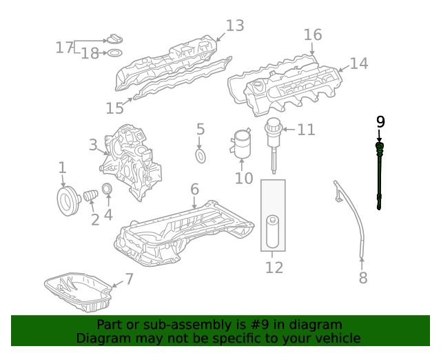 2006-2011 Mercedes-Benz G 55 AMG® Engine Oil Dipstick 113-010-13-72 ...