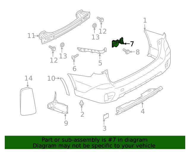 2020-2022 Subaru Outback Upper Bracket 57707AN36A | Subaru Parts Store
