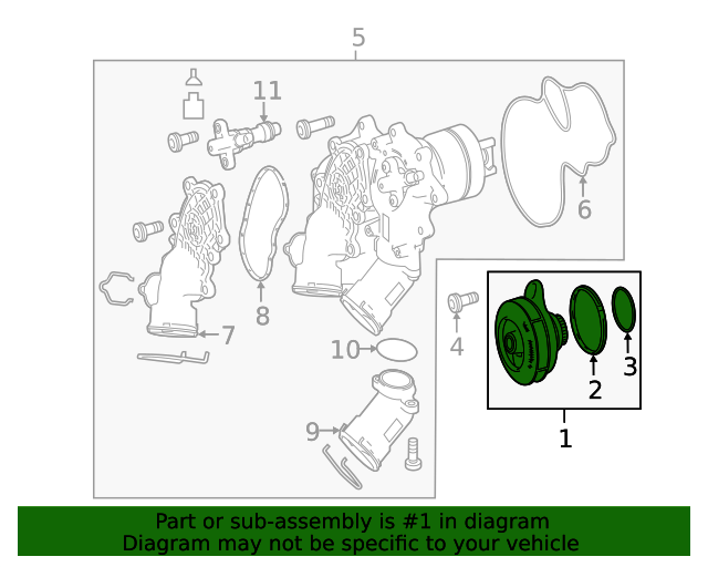 2015-2023 Mercedes-Benz Engine Water Pump 177-200-04-00 ...