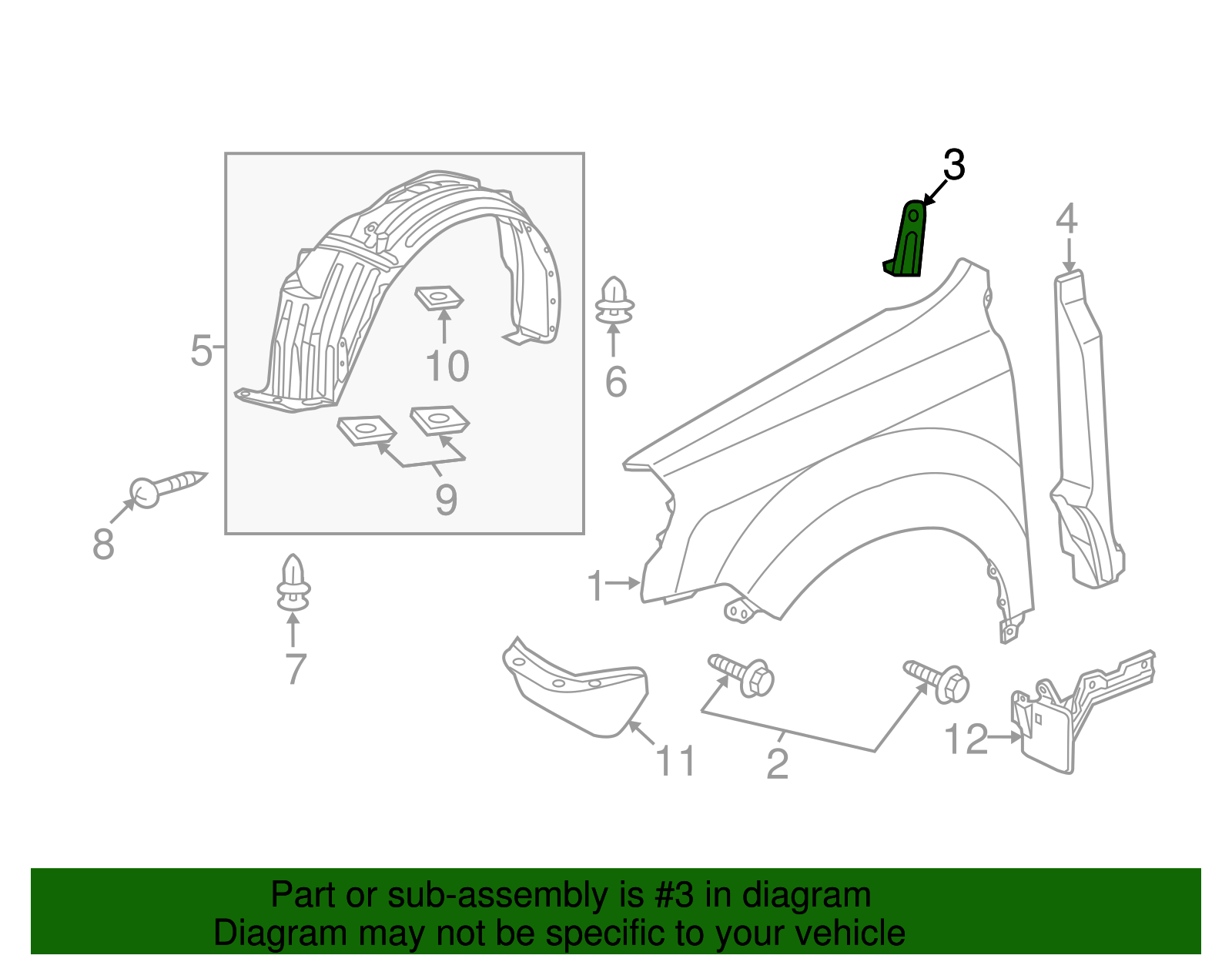 60212-SZA-A00ZZ - High-Quality Fender Bracket for 2009-2015 Honda Pilot | AutoNation Parts