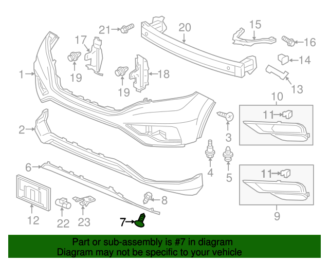 2016 Honda CR-V Valance Clip 91503-T1W-003 | Group 1 Auto Parts