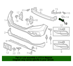 71198-T0A-A01 - Spacer, L Front Bumper Side 2012-2016 Honda CR-V ...