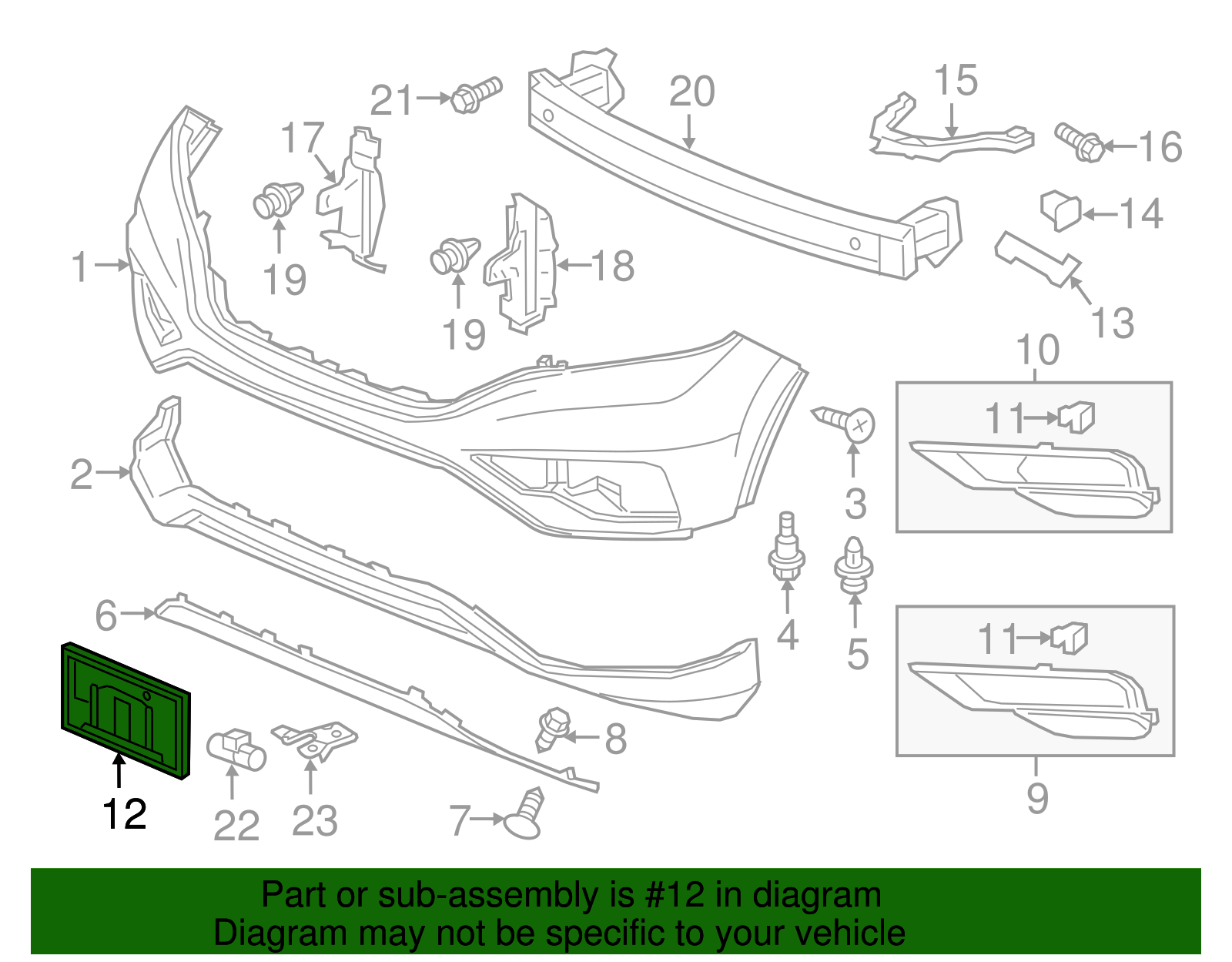 71145-T1W-A00 - License Bracket 2015-2016 Honda CR-V | Honda Parts Online