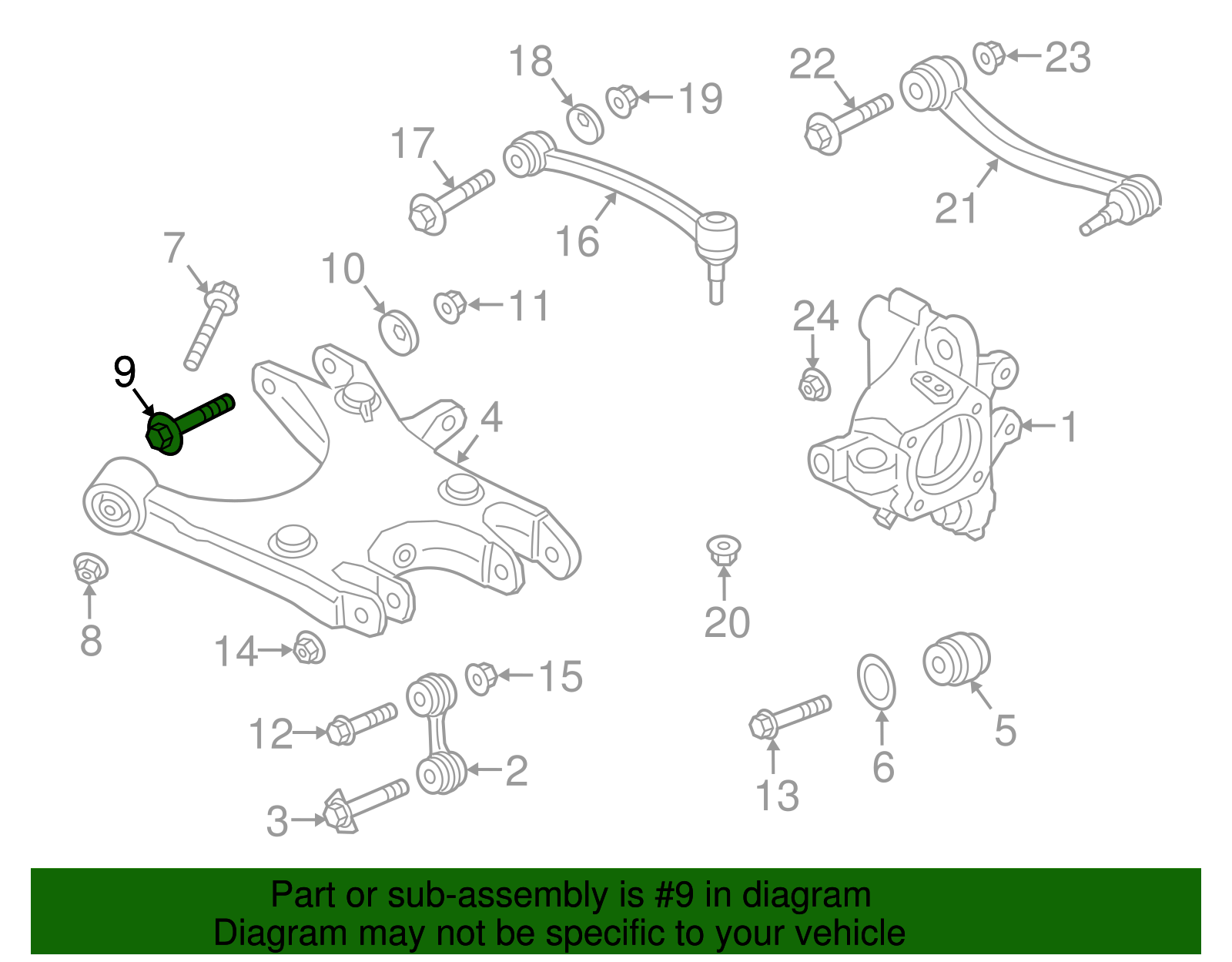 33-30-2-283-616 - Lower Control Arm Adjust Bolt - 2013-2016 2018 BMW M5 ...