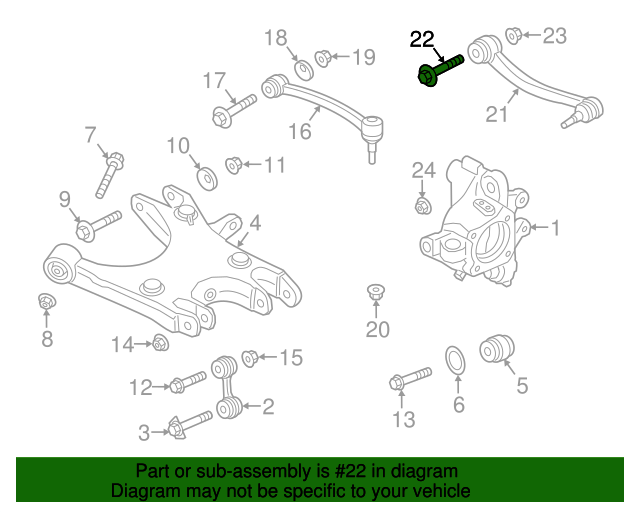 Genuine BMW 33-31-2-284-462 | Rear Lateral Arm Bolt | FREE Shipping on ...