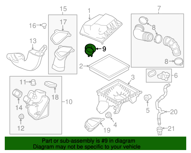 2011-2016 Chevrolet Air Cleaner Outlet Baffle 13311899 GM ...