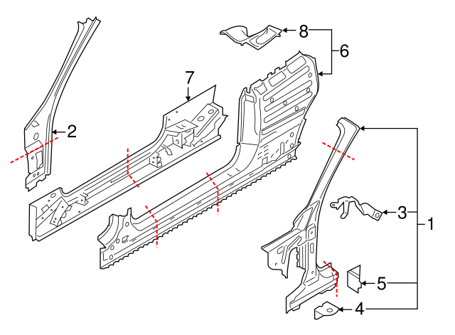 2015-2021 BMW Left interior column A 41-21-7-347-005 | AutoNationParts.com