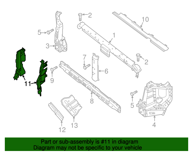 62822-1PA0A - Air Guide 2012-2021 Nissan | Nissan Parts & Accessories ...