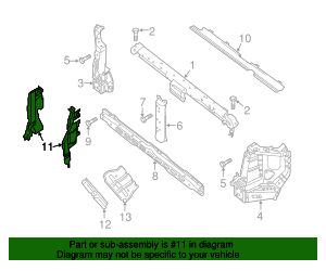 2012-2021 Nissan Air Guide 62822-1PA0A | Nissan Parts Central