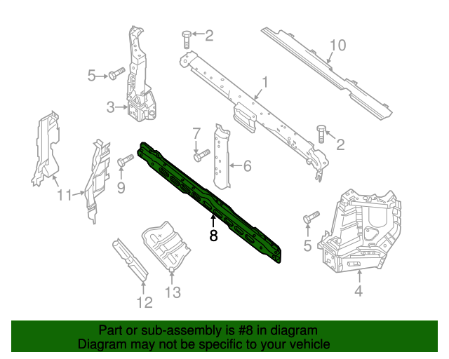 2012-2021 Nissan Lower Tie Bar F2530-1PAMB | OEM Parts Online