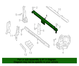 2012-2021 Nissan Upper Tie Bar F2512-1PAMB | Temecula Nissan Parts