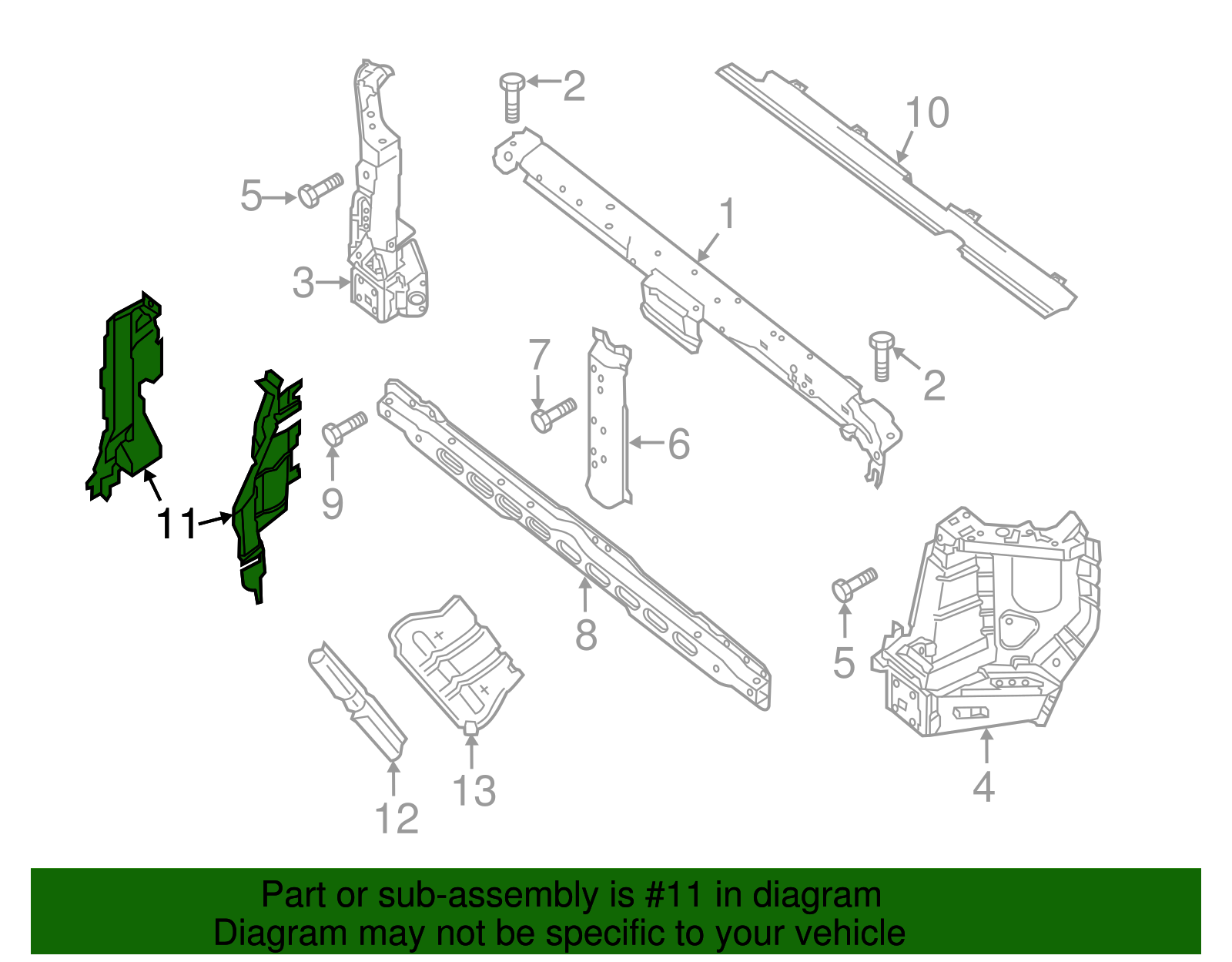 2012-2021 Nissan Air Guide 62822-1PA0A | Nissan Parts Central
