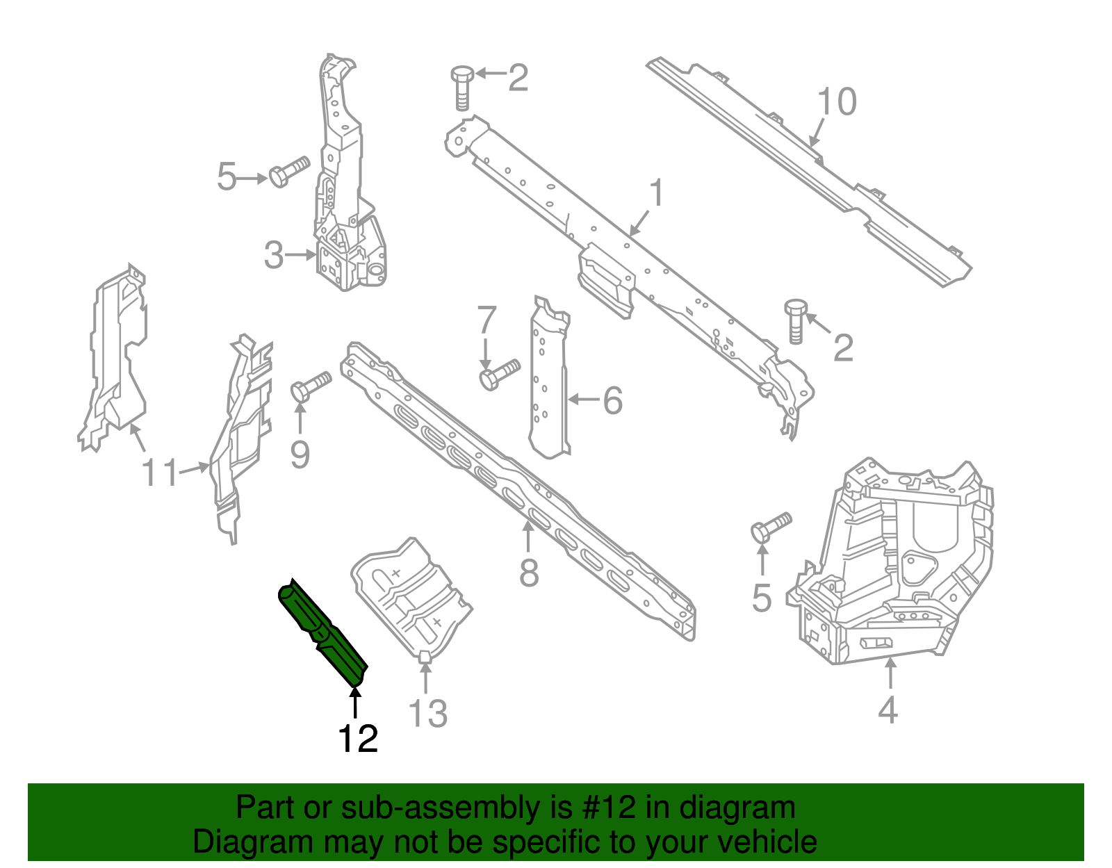 2012-2021 Nissan Lower Deflector 50836-1PA0A | Nissan Parts Plus