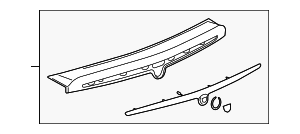 2006-2009 Cadillac STS Rear End Spoiler Kit with Emblems, Stop Lamp ...