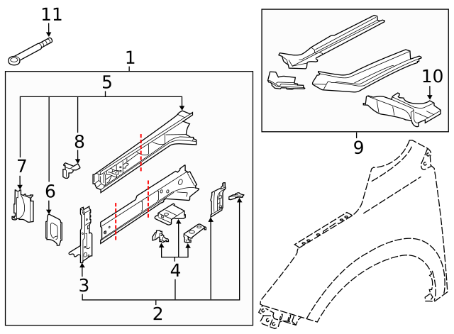 2019-2024 Subaru Forester Front Bracket 51619SJ0009P | Subaru Parts Store