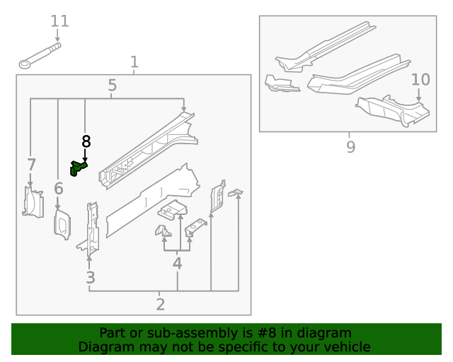 51629SJ0009P - Frame Side Member Bracket 2019-2024 Subaru | AutoNation ...