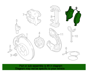1998-2000 Volvo Brake Pads 31341243 | TascaParts.com