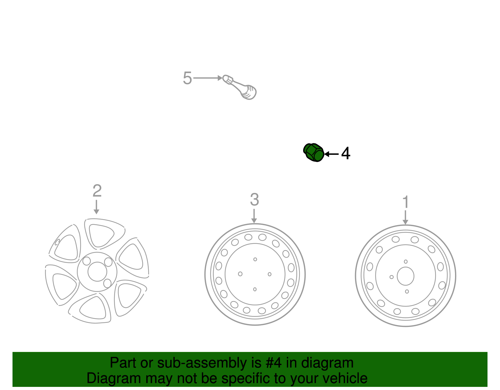 40224-V5500 - Wheel Lug Nut 1984-2000 Nissan | Nissan Parts ...
