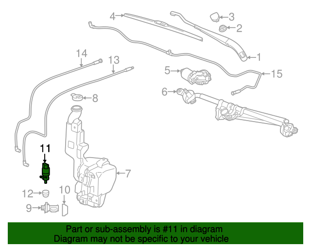 2015-2022 GM Windshield Washer Pump 84518405 | GMPartsDirect.com