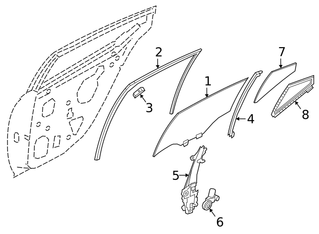 82262-6CA0A - Fixed Glass 2019-2024 Nissan Altima | Nissan Parts ...