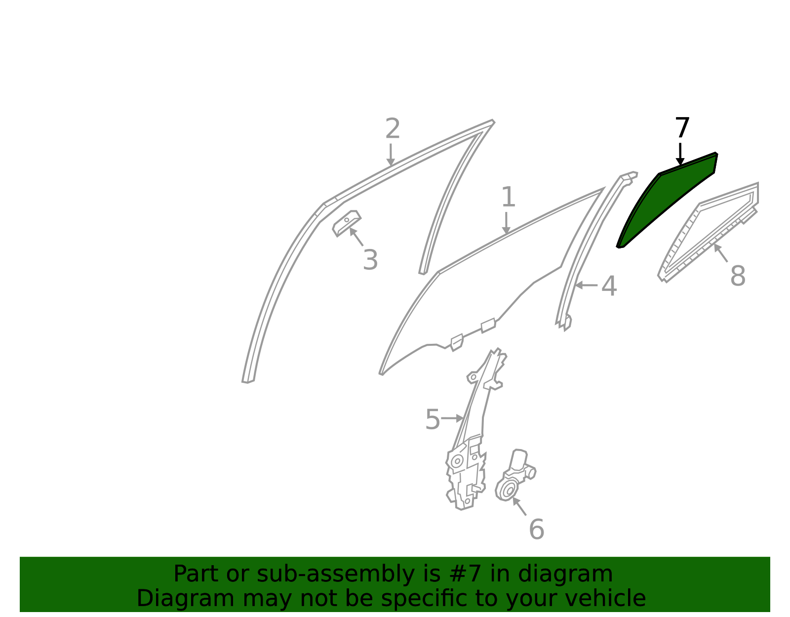 2019-2025 Nissan Altima Fixed Glass 82262-6CA0A | My Nissan Part