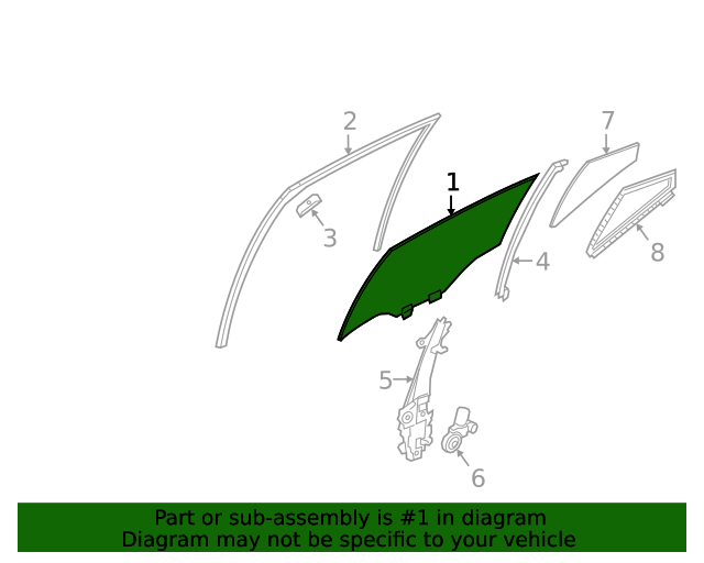 2019-2024 Nissan Altima Movable Glass 82301-6CA1A | My Nissan Part