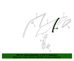 2019-2024 Nissan Altima Sash Channel 82222-6CA0A | Temecula Nissan Parts