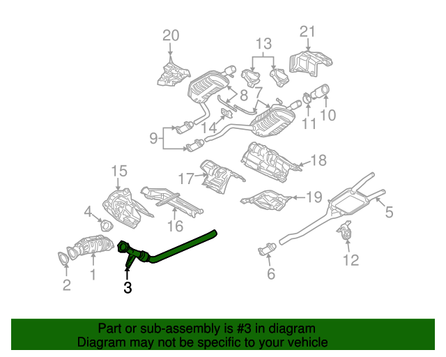 2002-2006 Audi Front Pipe 8E0-253-301-DN | Genuine Audi Parts