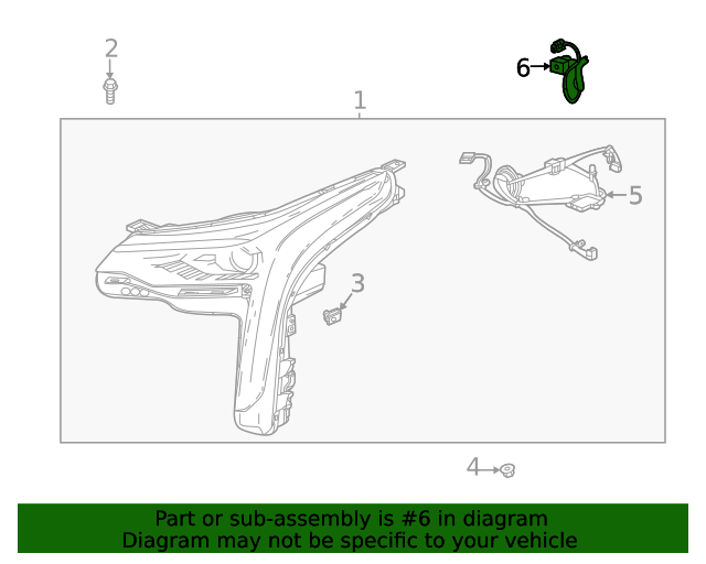 2020-2021 Cadillac CT4 Forward Lamp Wiring Harness 84840445 ...