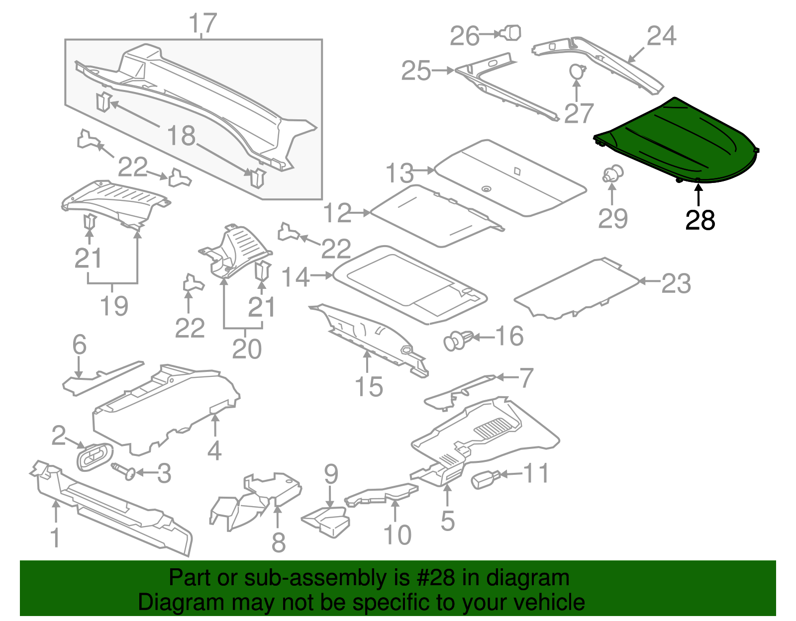 2015-2024 Jaguar F-Type Cargo Cover T2R20673 | Haper Jaguar Parts