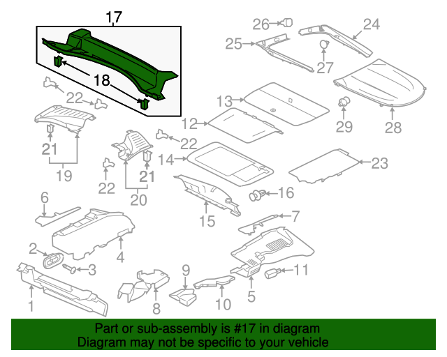 T2R60024 - Rear Body Panel Finish Panel 2015-2024 Jaguar F-Type ...