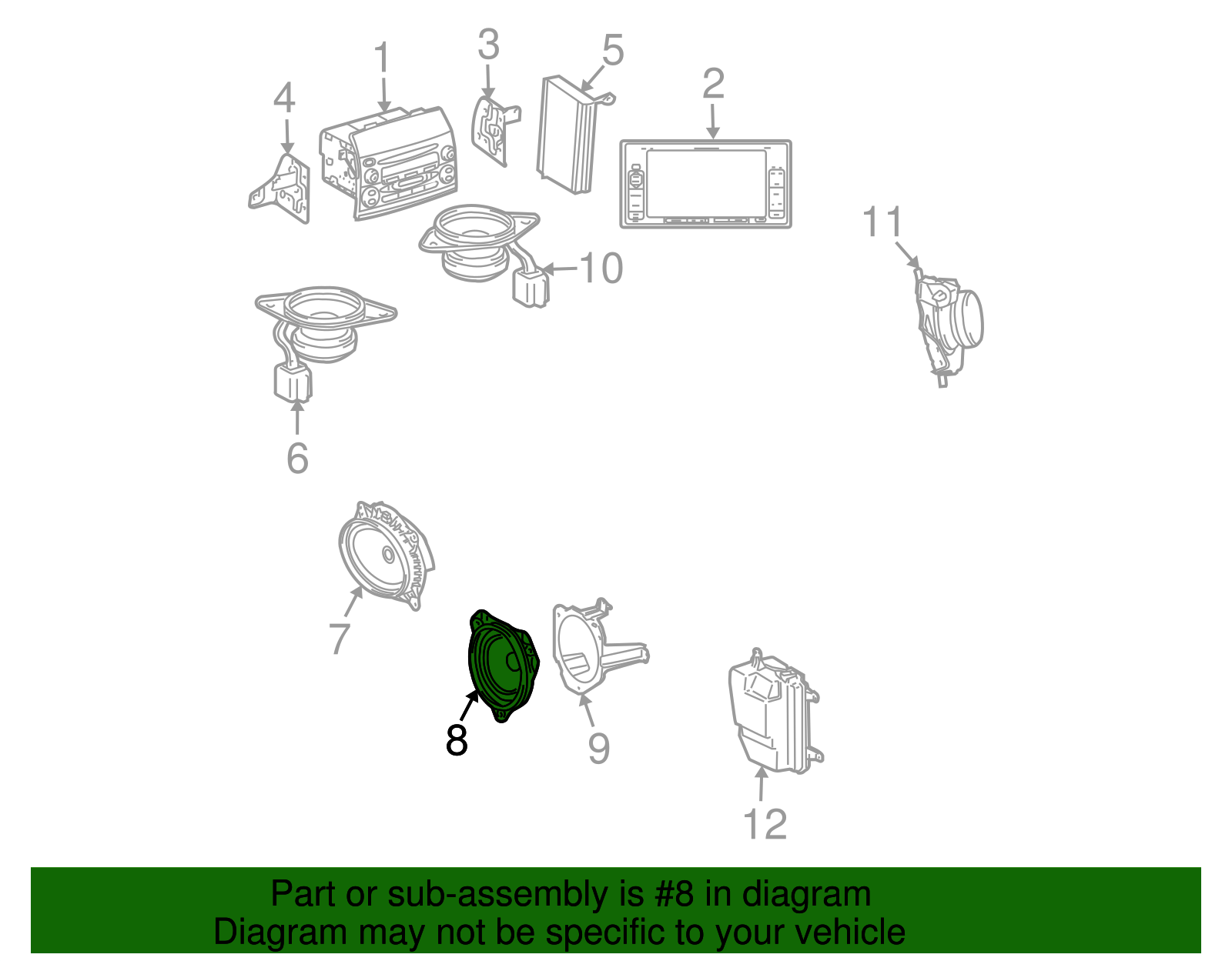 86160-AE030 - High-Quality Speaker for 2004-2010 Toyota | AutoNation Parts