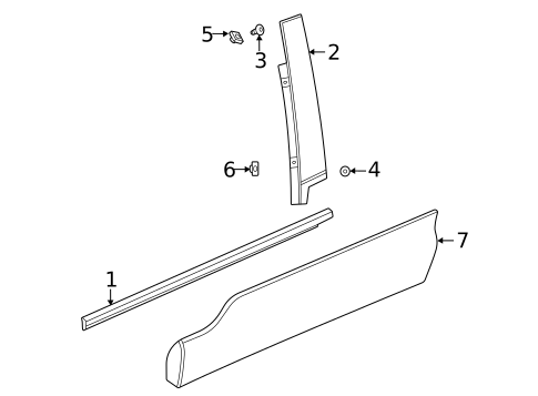 Exterior Trim - Front Door for 2024 Chevrolet Trailblazer ...