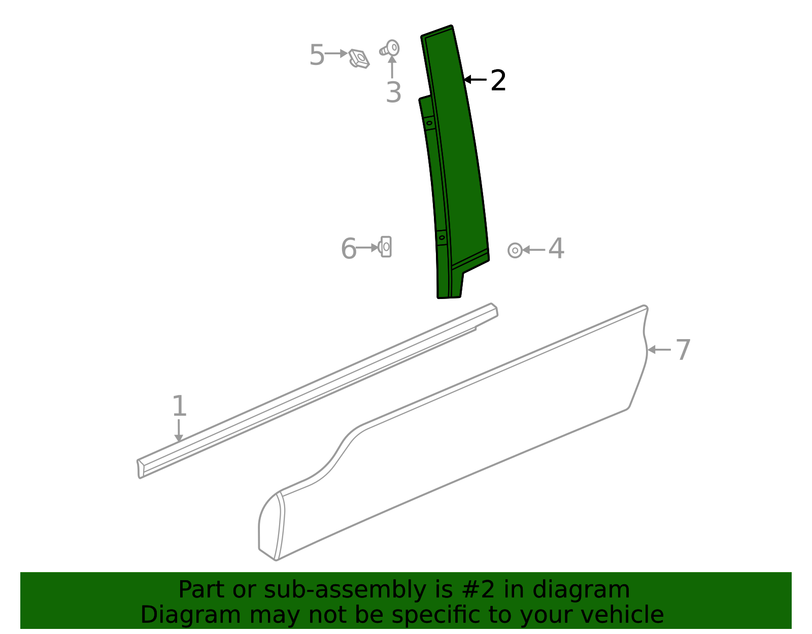 2021-2025 Chevrolet Trailblazer Front Passenger Side Door Window Frame ...