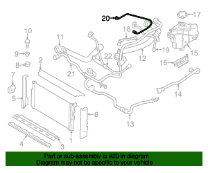 17129845173 - 2017-2021 BMW Coolant Hose (17-12-9-845-173) | BMW of ...