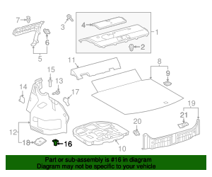 90467-10023 - Trunk Side Trim Grommet 1991-2024 Toyota | Midlands ...