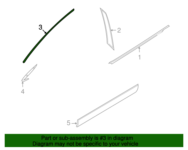 2007-2012 Hyundai Veracruz Upper Molding 82850-3J000 | OEM Parts Online