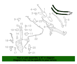 212-820-17-00 - Windshield Wiper Blade 2013-2018 Mercedes-Benz ...