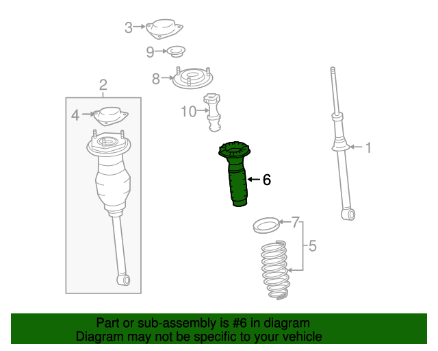 48257-50020 - Insulator - 2001-2006 Lexus | MyLexusParts