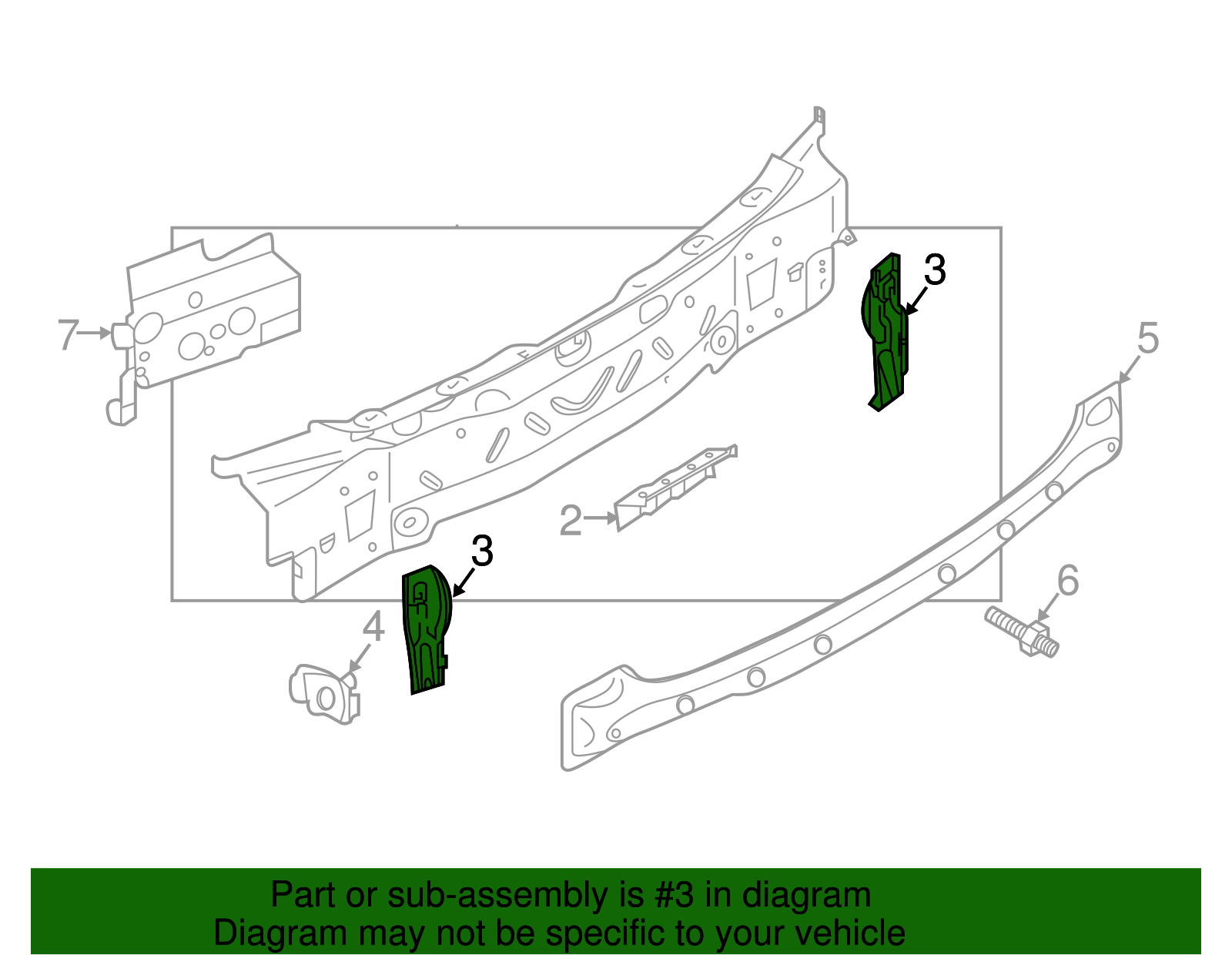 2018-2024 Volkswagen Tiguan Rear Body Panel Bracket 5NA-813-746 ...