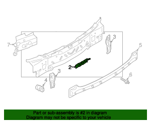 2018-2022 Volkswagen Tiguan Rear Body Panel Center Bracket 5NA-813-323 ...