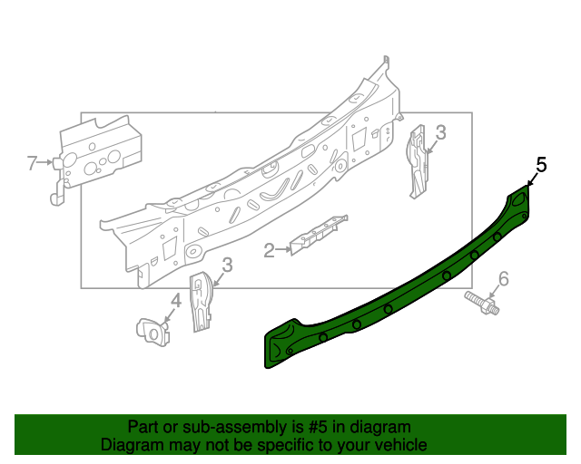 5NA-813-309-A - Rear Body Reinforcement 2018-2024 Volkswagen Tiguan ...