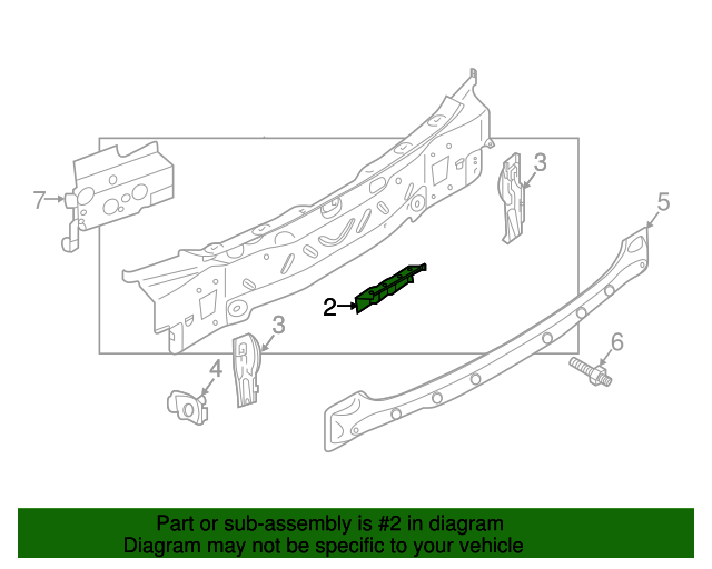 5NA-813-323 - Rear Body Panel Center Bracket - 2018-2024 Volkswagen ...