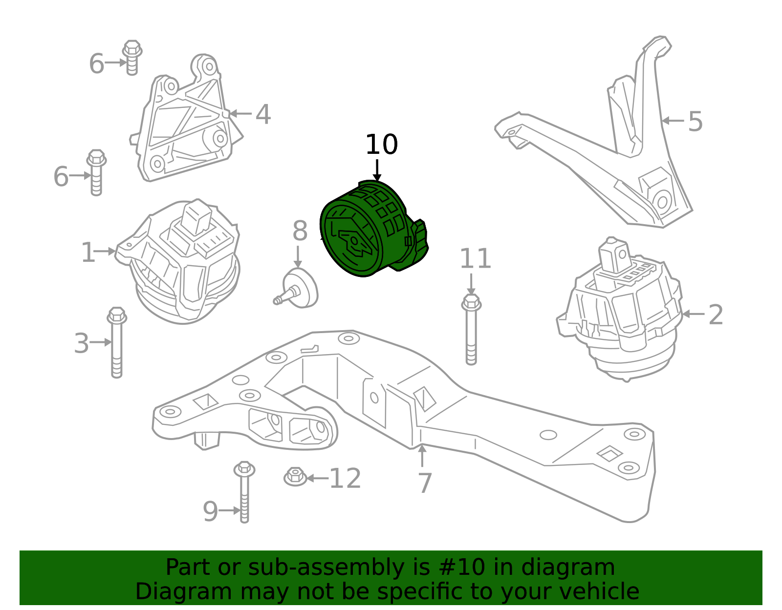 22326860529 - 2016-2025 BMW Trans Mount (22-32-6-860-529) | BMW of ...